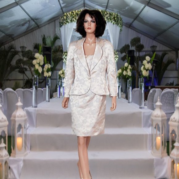 Victor Costa | Dresses | Victor Costa Pink Jacquard Dress | Poshmark